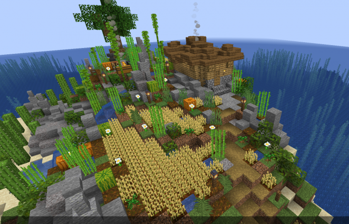 over grown island Minecraft Map