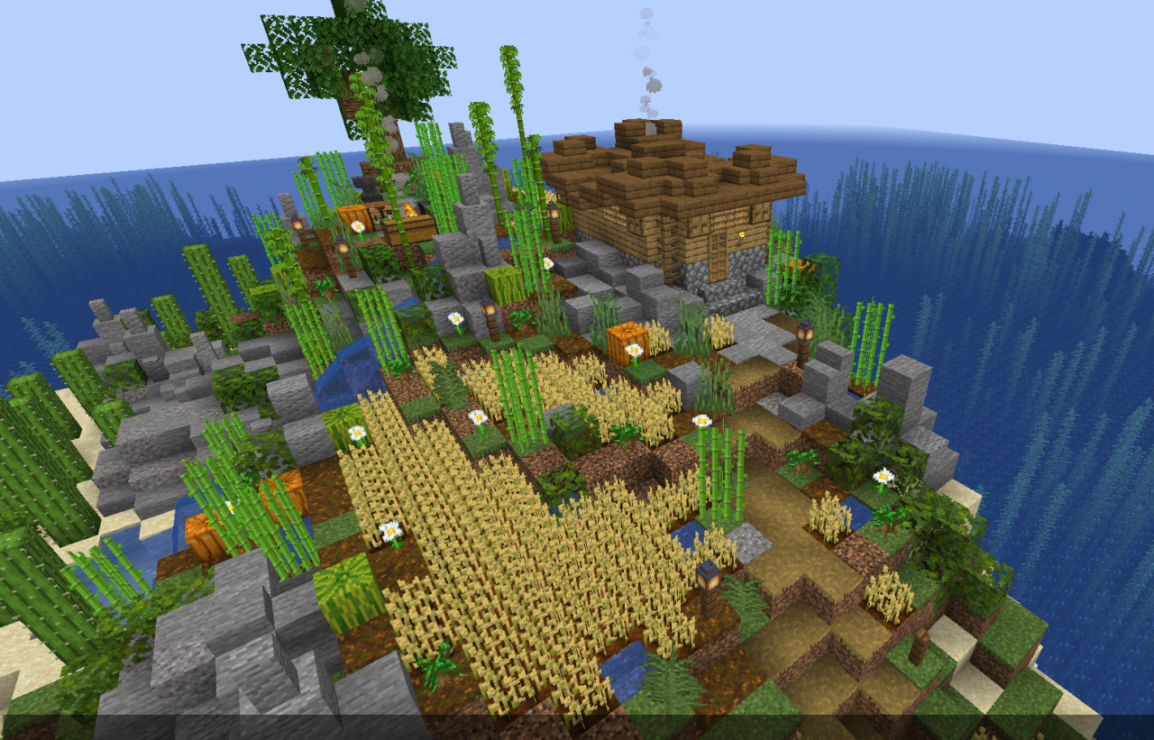over grown island Minecraft Map