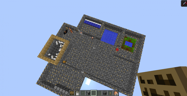 OP Skyblock base with tons of torches Minecraft Map