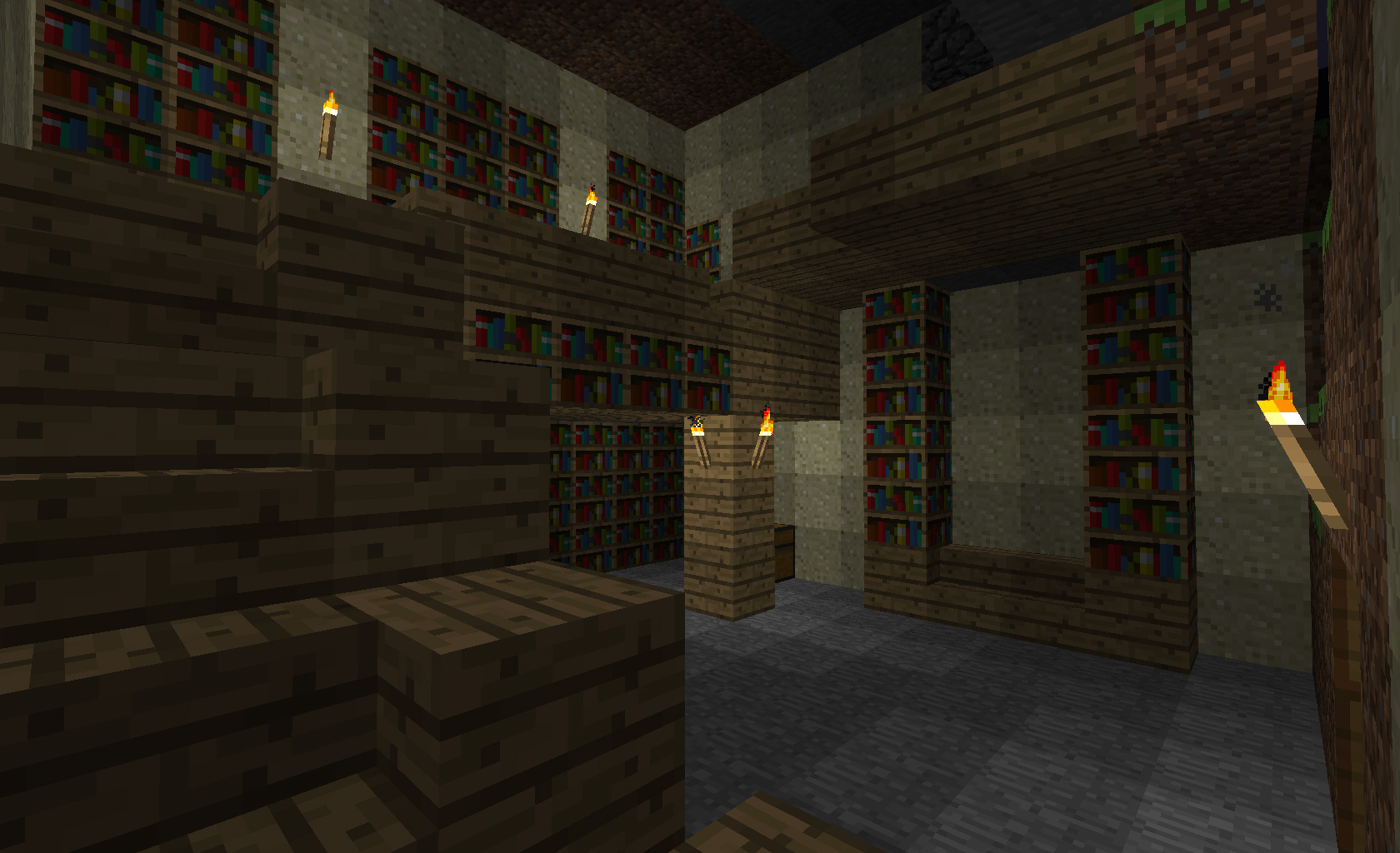 2 Floor Library Minecraft Map
