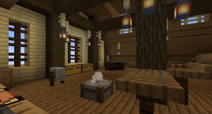 I furnished my barn!... Medieval style... Minecraft Map