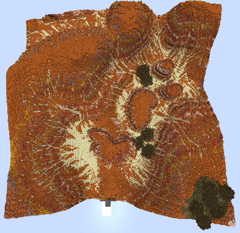 100x100 Mesa Terrain 🏜 +Download Minecraft Map