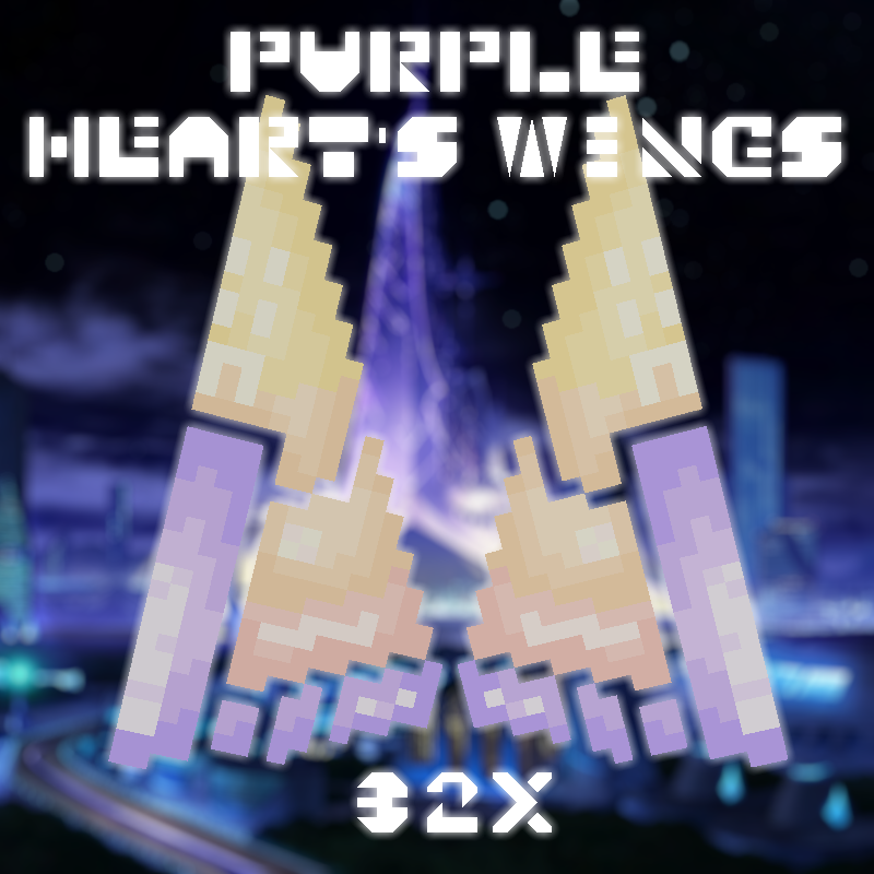 32x Purple Heart Elytra (Optifine Required!) Minecraft Texture Pack