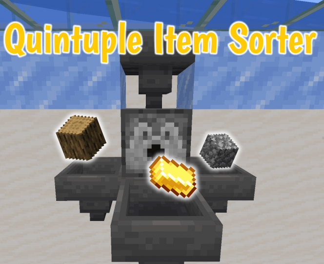 Quintuple Item Sorter Minecraft Data Pack