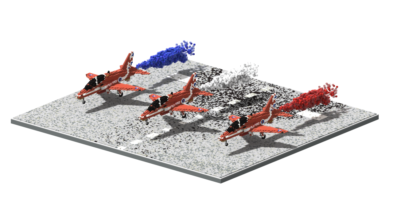 RAF Red Arrows | 5:1 Diorama Minecraft Map