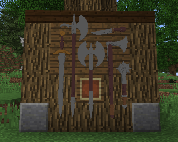 Custom Weapon decoration(Wall only) Minecraft Texture Pack