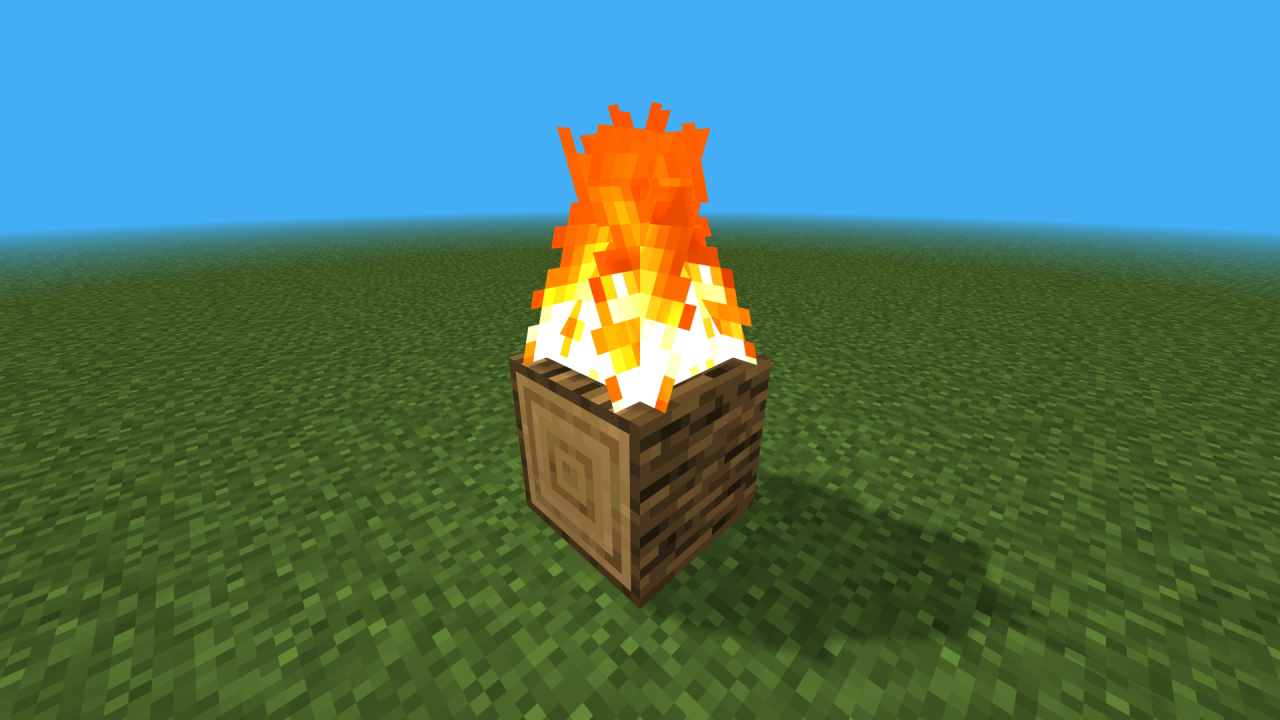 Flamier Flames (new fire model) Minecraft Texture Pack