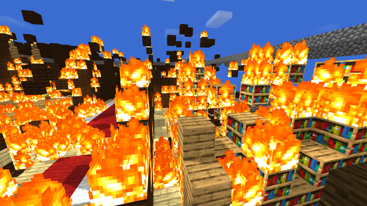 Flamier Flames (new fire model) Minecraft Texture Pack