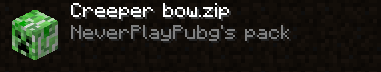 Creeper bow Minecraft Texture Pack