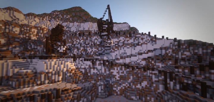 Huge Minecraft Quarry Speedbuild 4K Minecraft Map