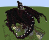 Nether and obsidian dragon perched on mountain Minecraft Map
