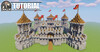 Castle Keep Kings Hall Medieval Rustic Build + Schematic. Minecraft Map
