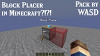 WASD Block Placer [Datapack] 1.14+ Minecraft Data Pack