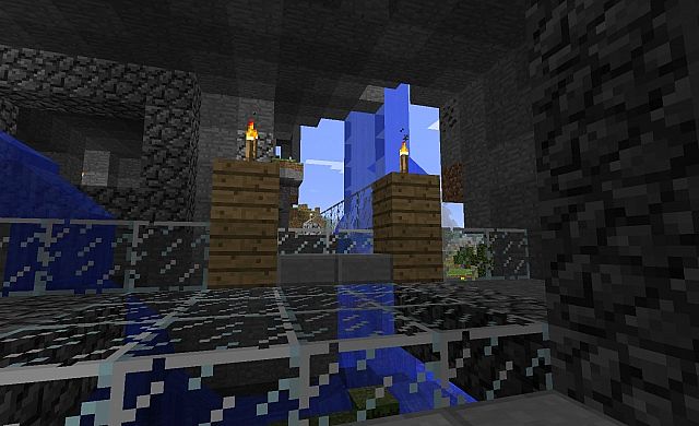 Controlled Underground Waterfall Minecraft Map