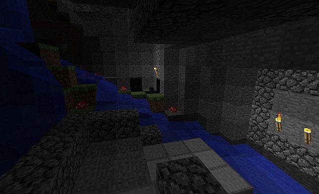 Controlled Underground Waterfall Minecraft Map