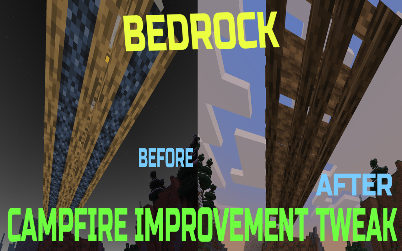 Minecraft Bedrock Win10 Better Campfires Recourse pack Minecraft Texture Pack