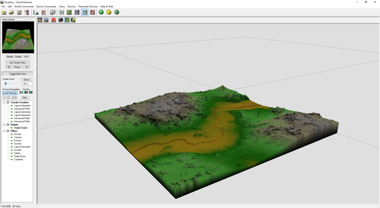River Run - A World Machine Map by Rifti Minecraft Map